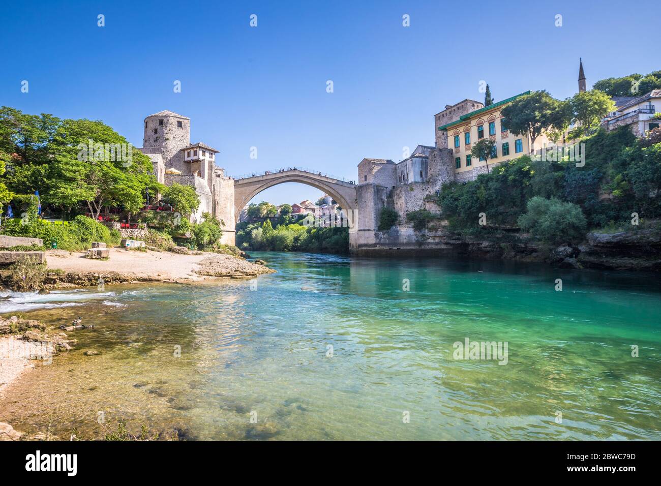 River and bridge in Mostar Bosnia Stock Photo - Alamy