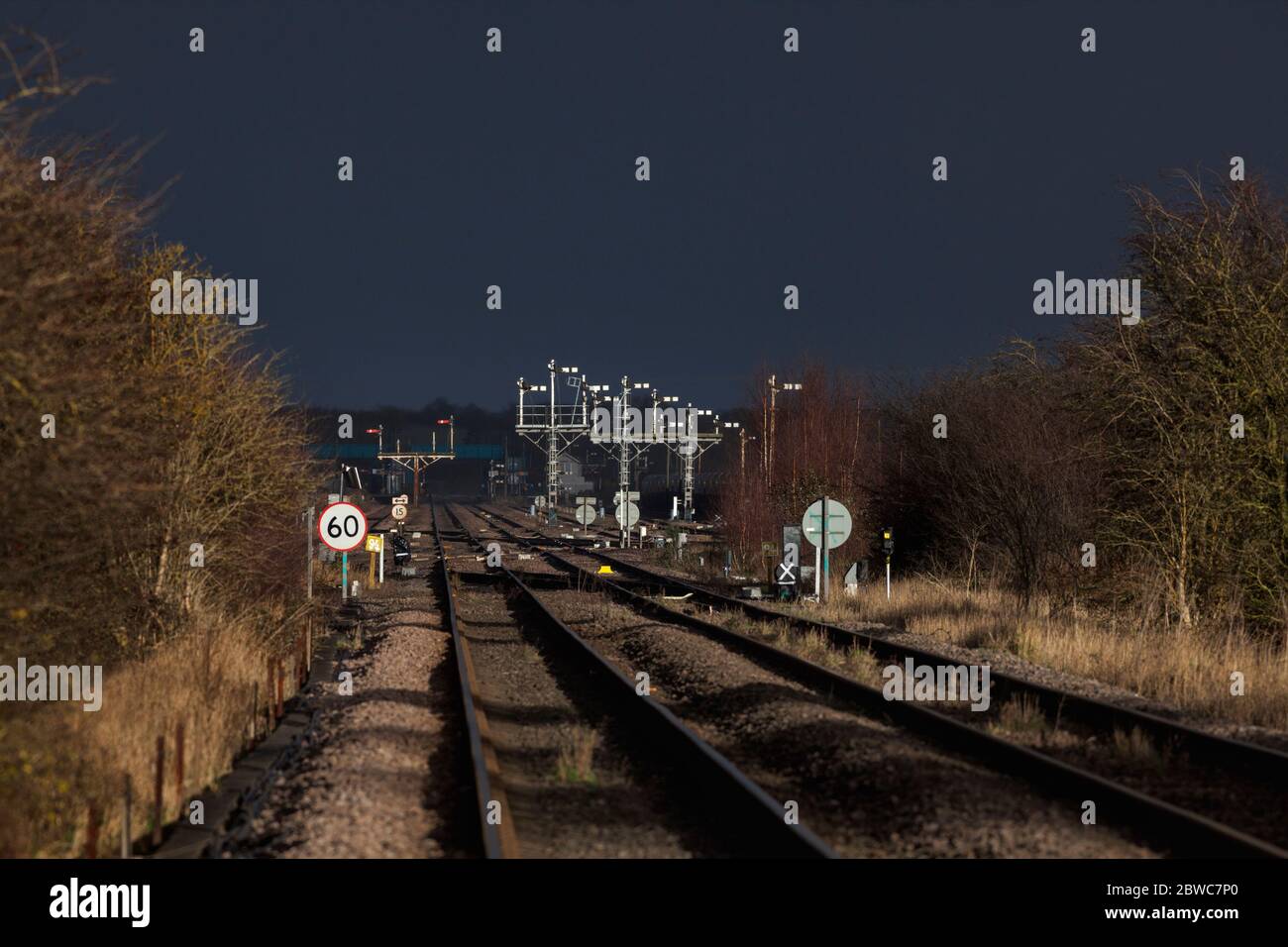 Wrawby junction signals hi-res stock photography and images - Alamy
