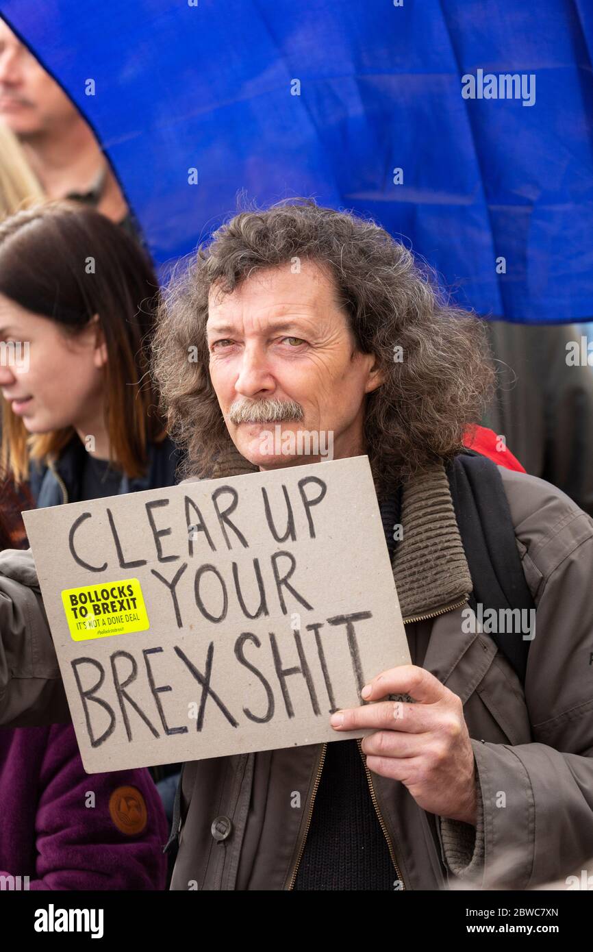 This is brexshit sign hi-res stock photography and images - Alamy