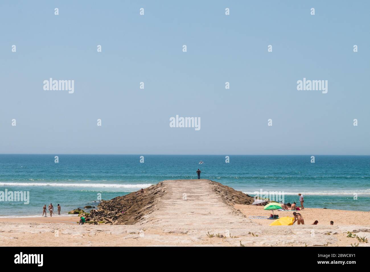 Costa de Caparica is the famous tourist destination, with the typical ...