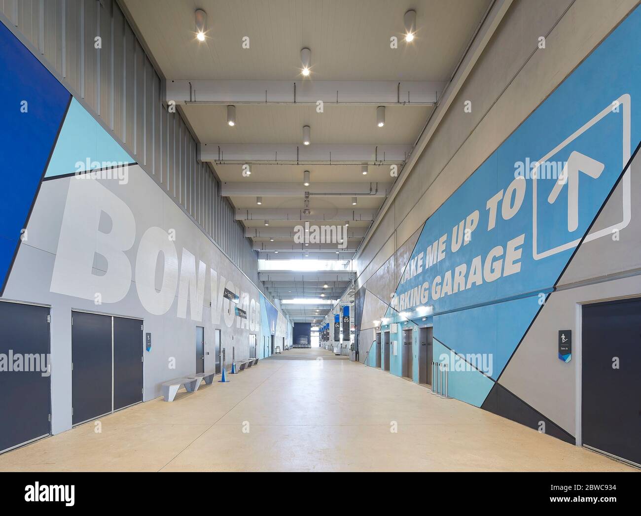 Interior view. Royal Caribbean Miami Cruise Terminal, Miami, United ...