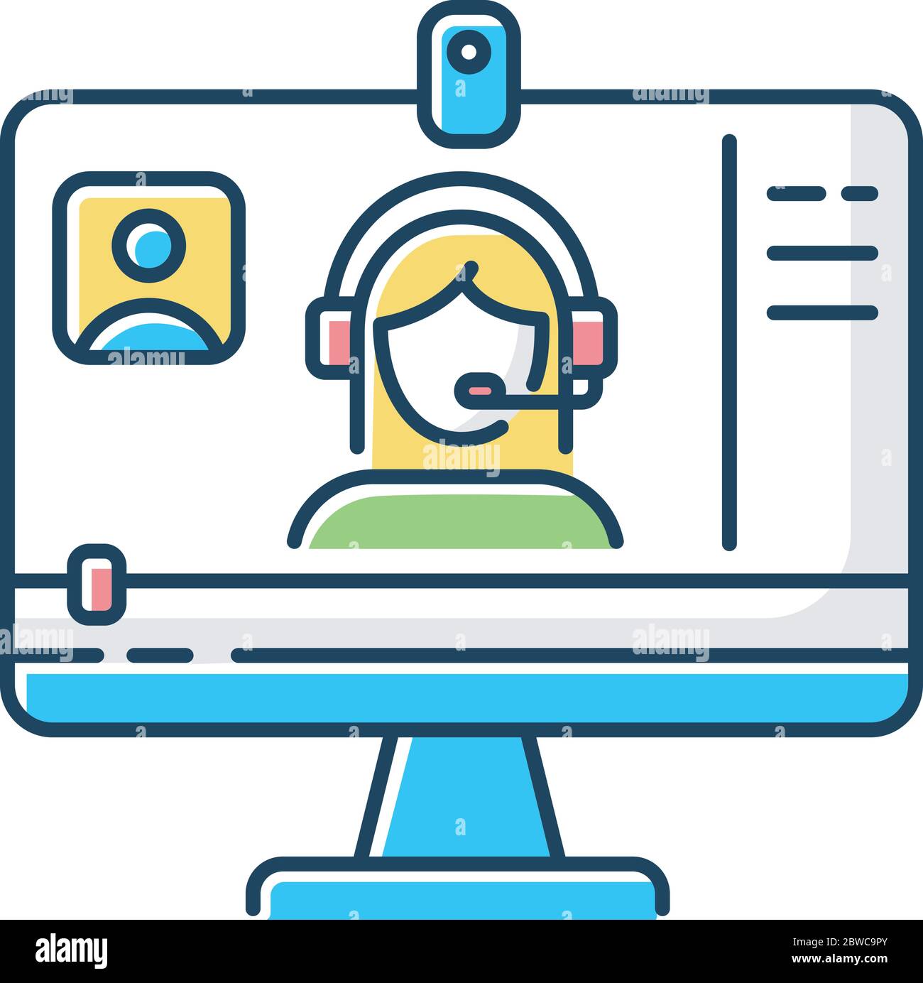 Webinar RGB color icon Stock Vector Image & Art - Alamy