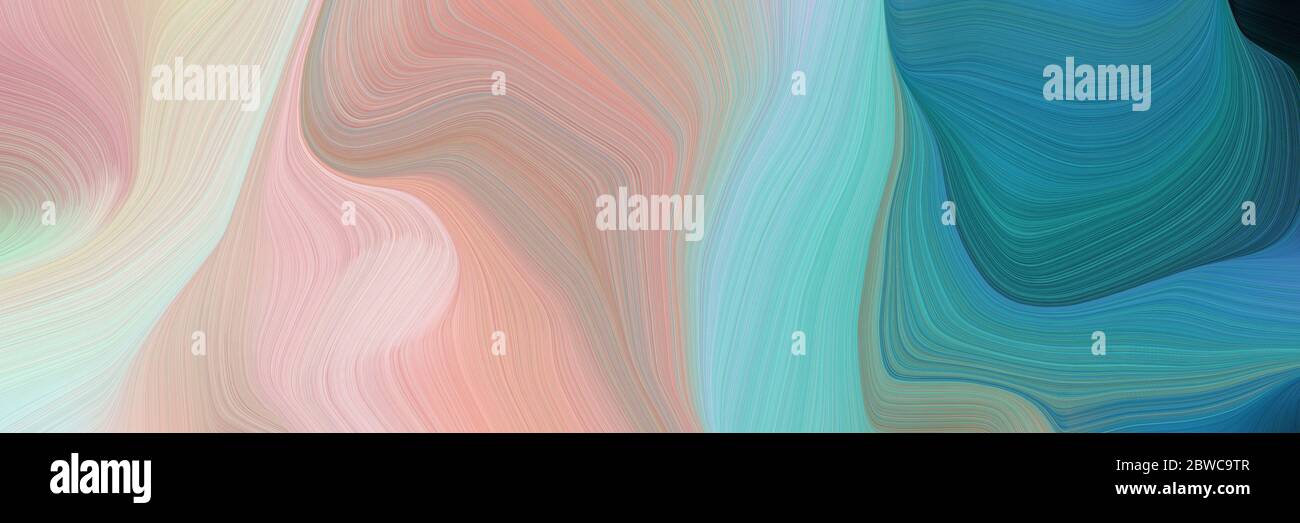 beautiful and smooth modern curvy waves background design with teal ...