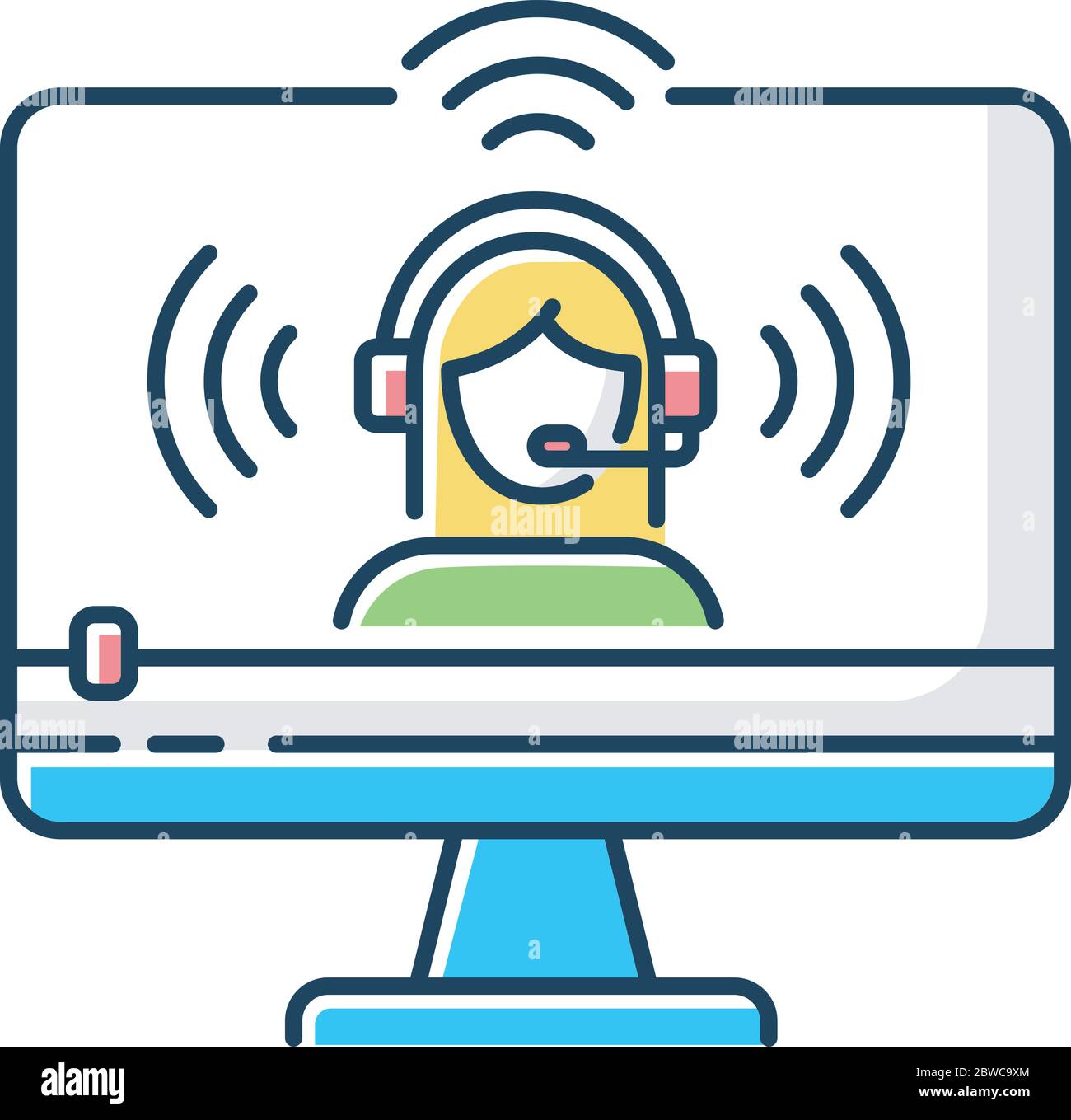 Web streaming RGB color icon Stock Vector Image & Art - Alamy