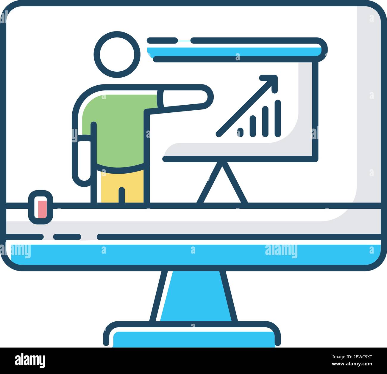 Video lecture isolated cartoon hi-res stock photography and images - Alamy