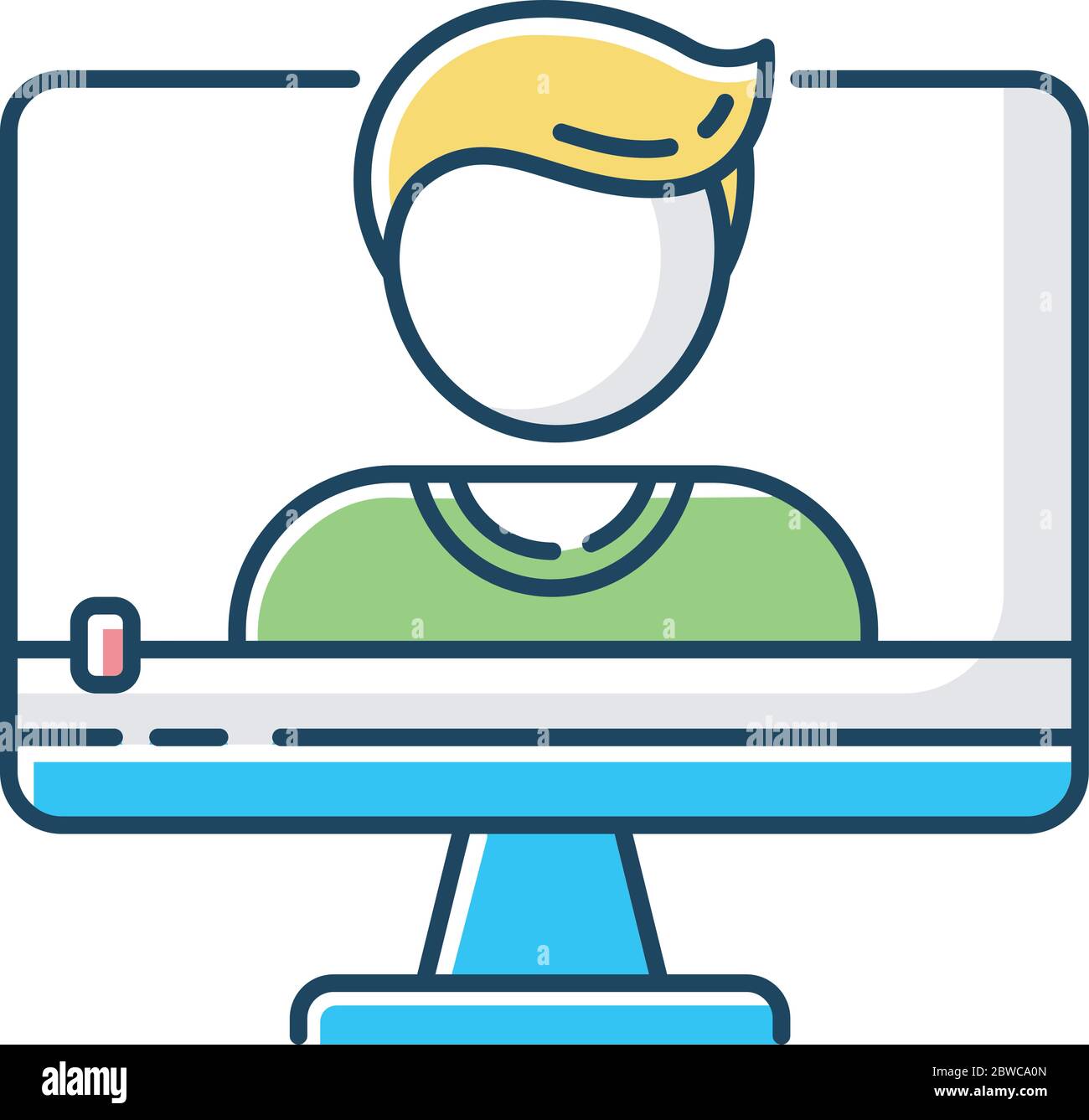 Talking head video RGB color icon Stock Vector Image & Art - Alamy