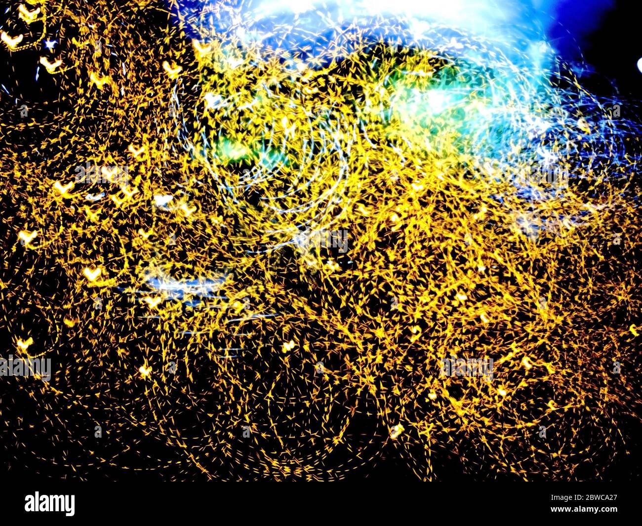 The bokeh scene is a messy golden spot Stock Photo - Alamy