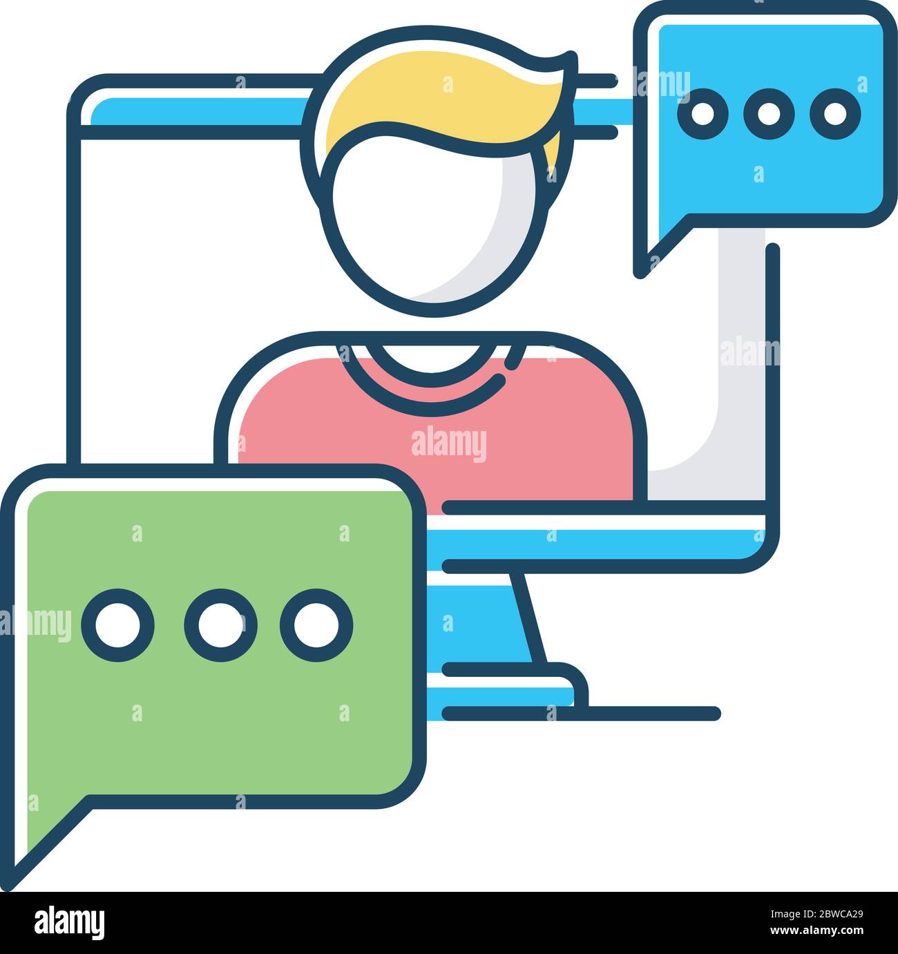 Interview video RGB color icon Stock Vector Image & Art - Alamy