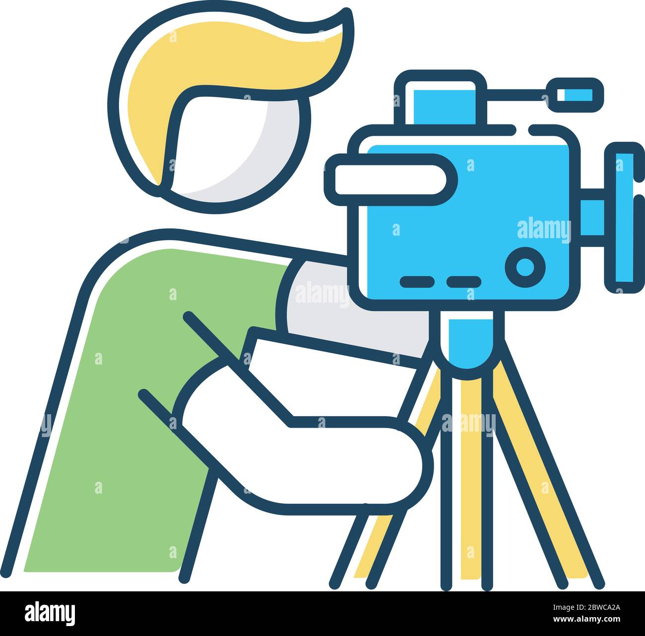 Cameraman RGB color icon Stock Vector Image & Art - Alamy
