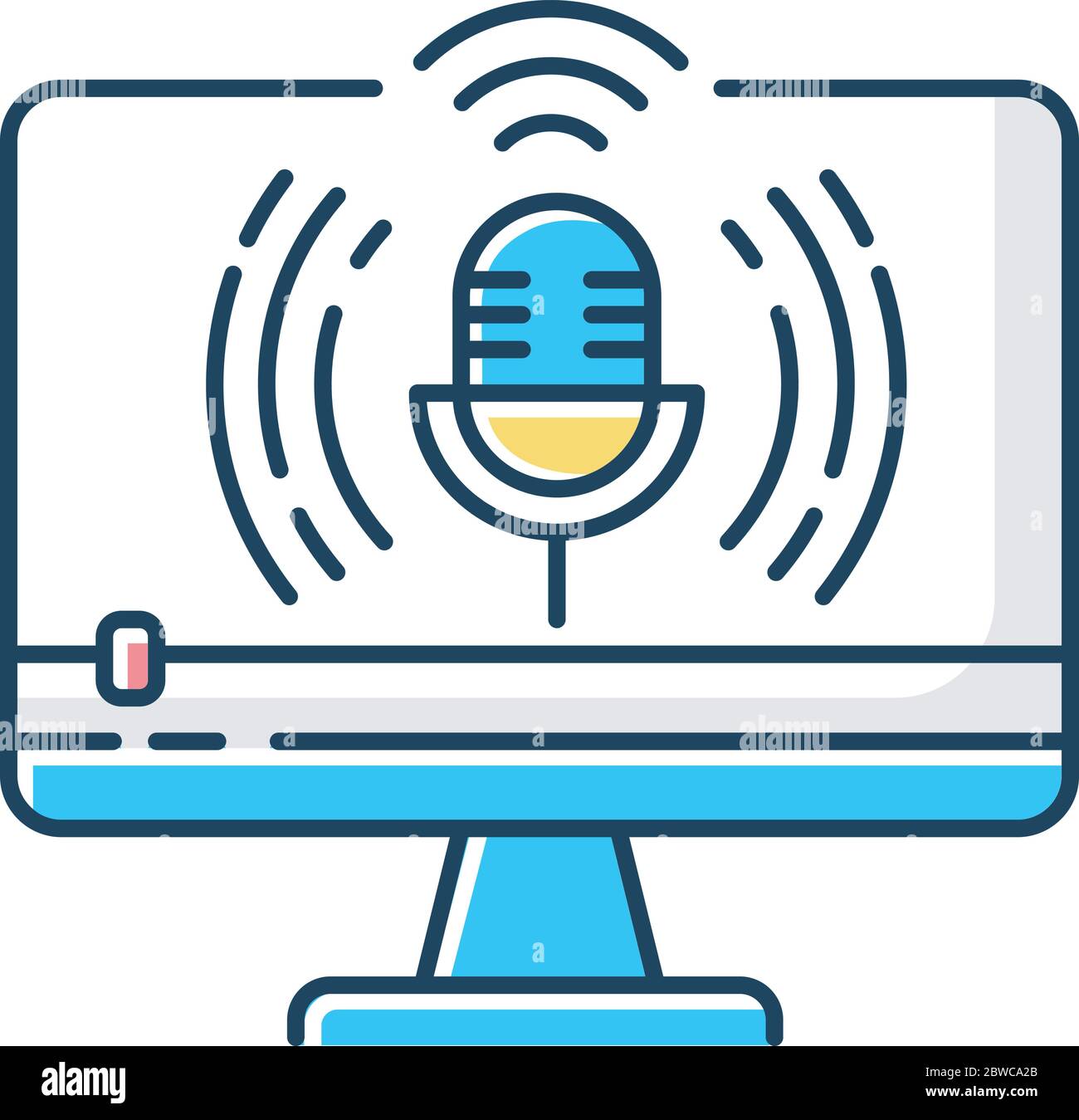 Live broadcasting RGB color icon Stock Vector Image & Art - Alamy