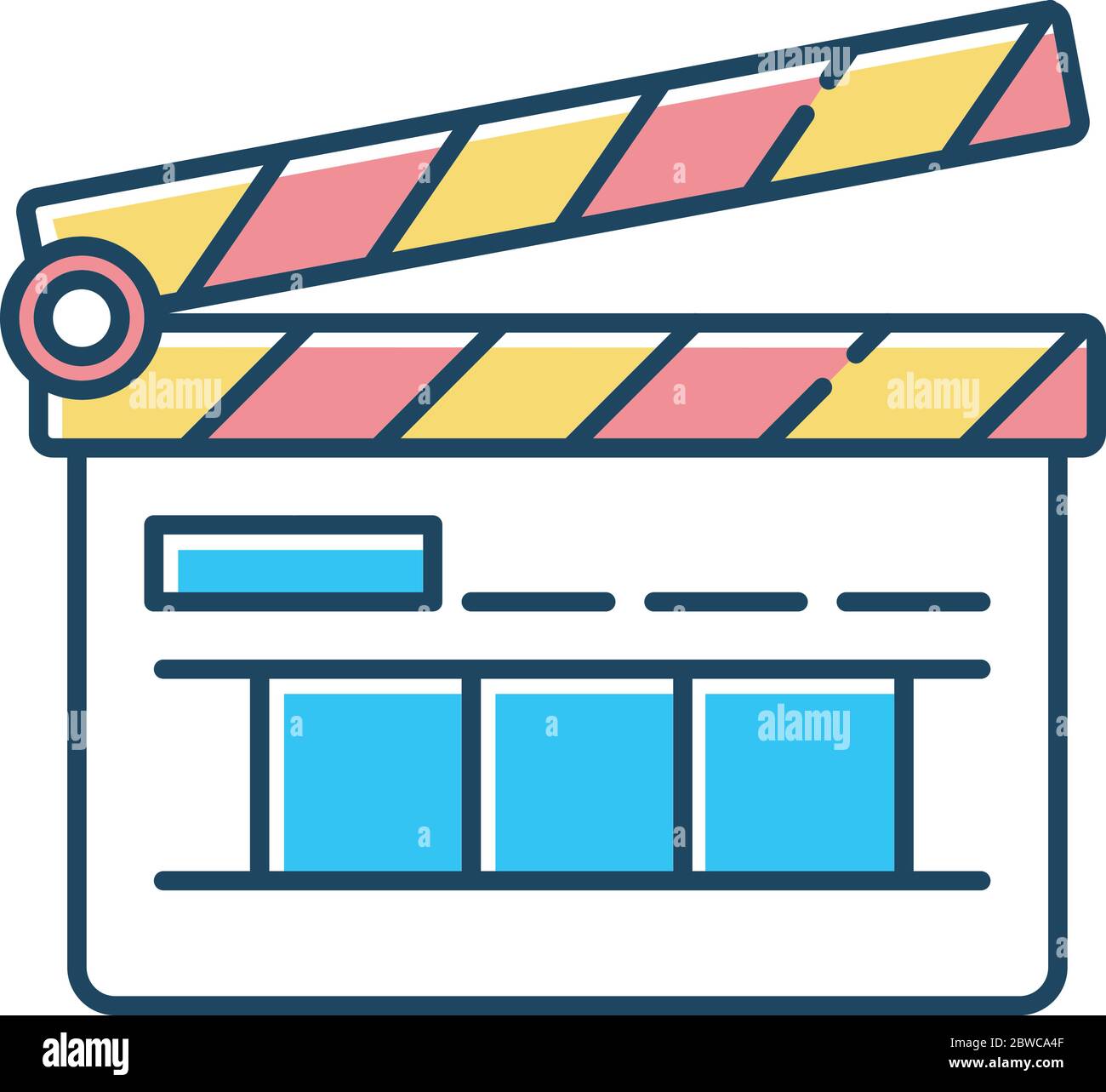 Clapperboard RGB color icon Stock Vector Image & Art - Alamy