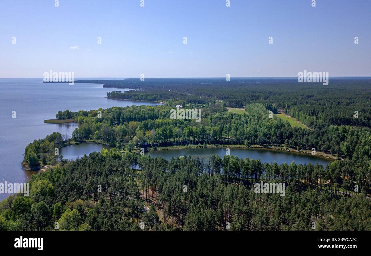 Flying above lake in forest hi-res stock photography and images - Alamy