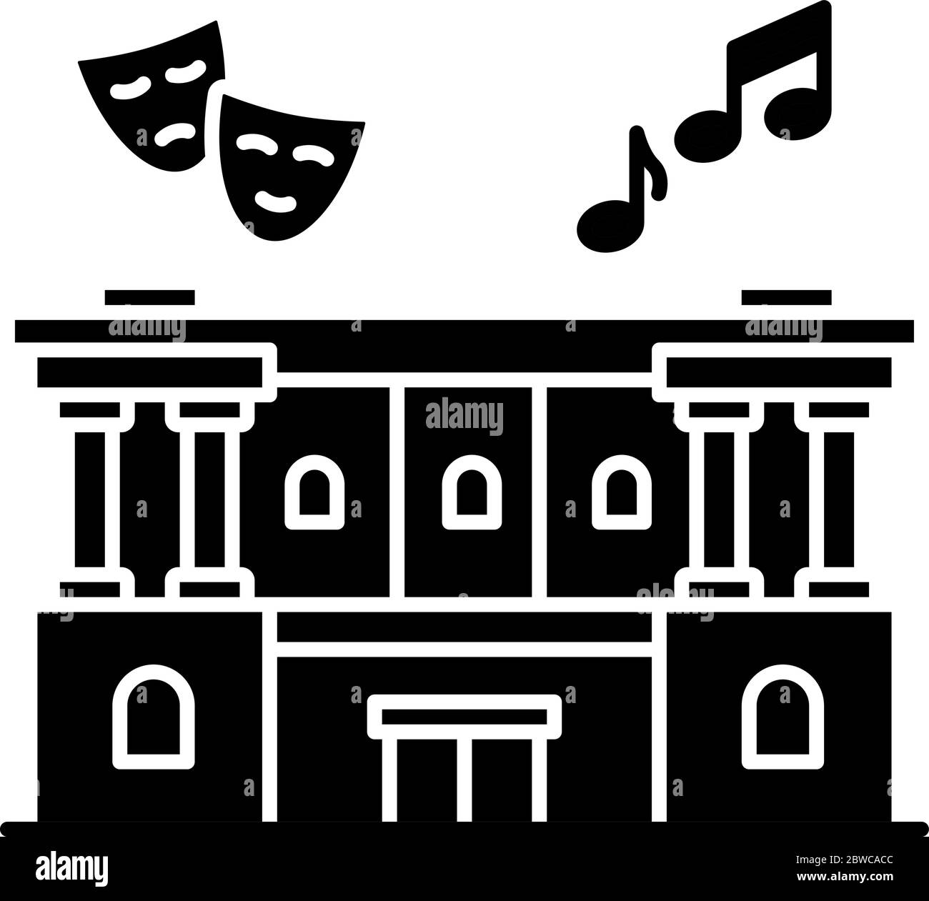 Cultural center black glyph icon Stock Vector Image & Art - Alamy