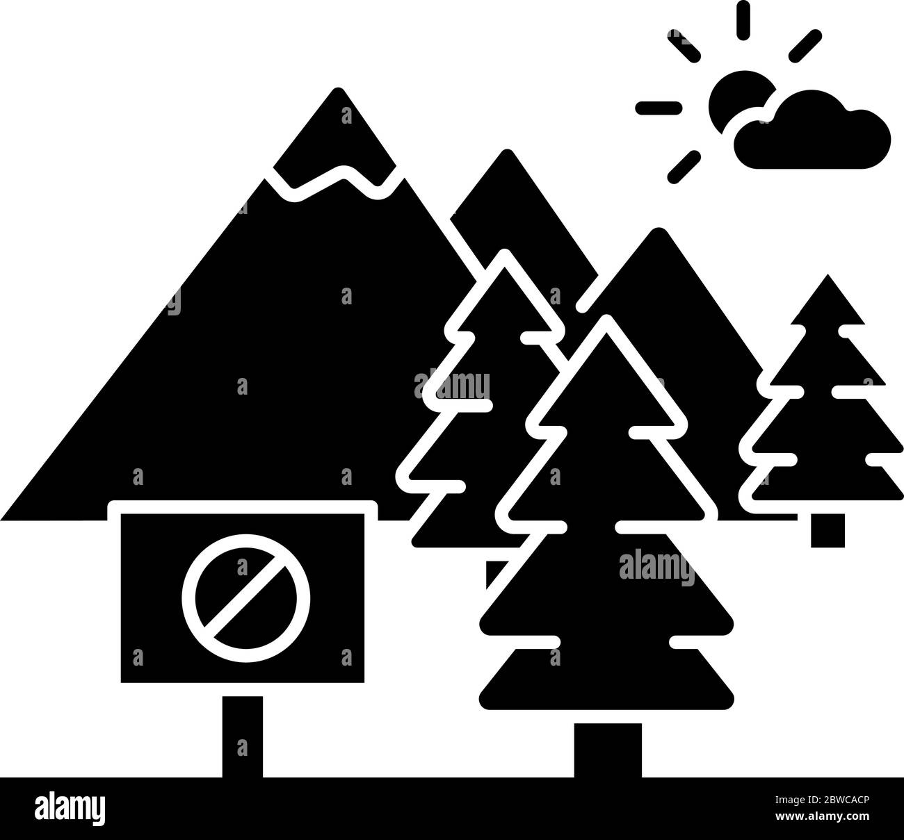 Icon national park Black and White Stock Photos & Images - Alamy