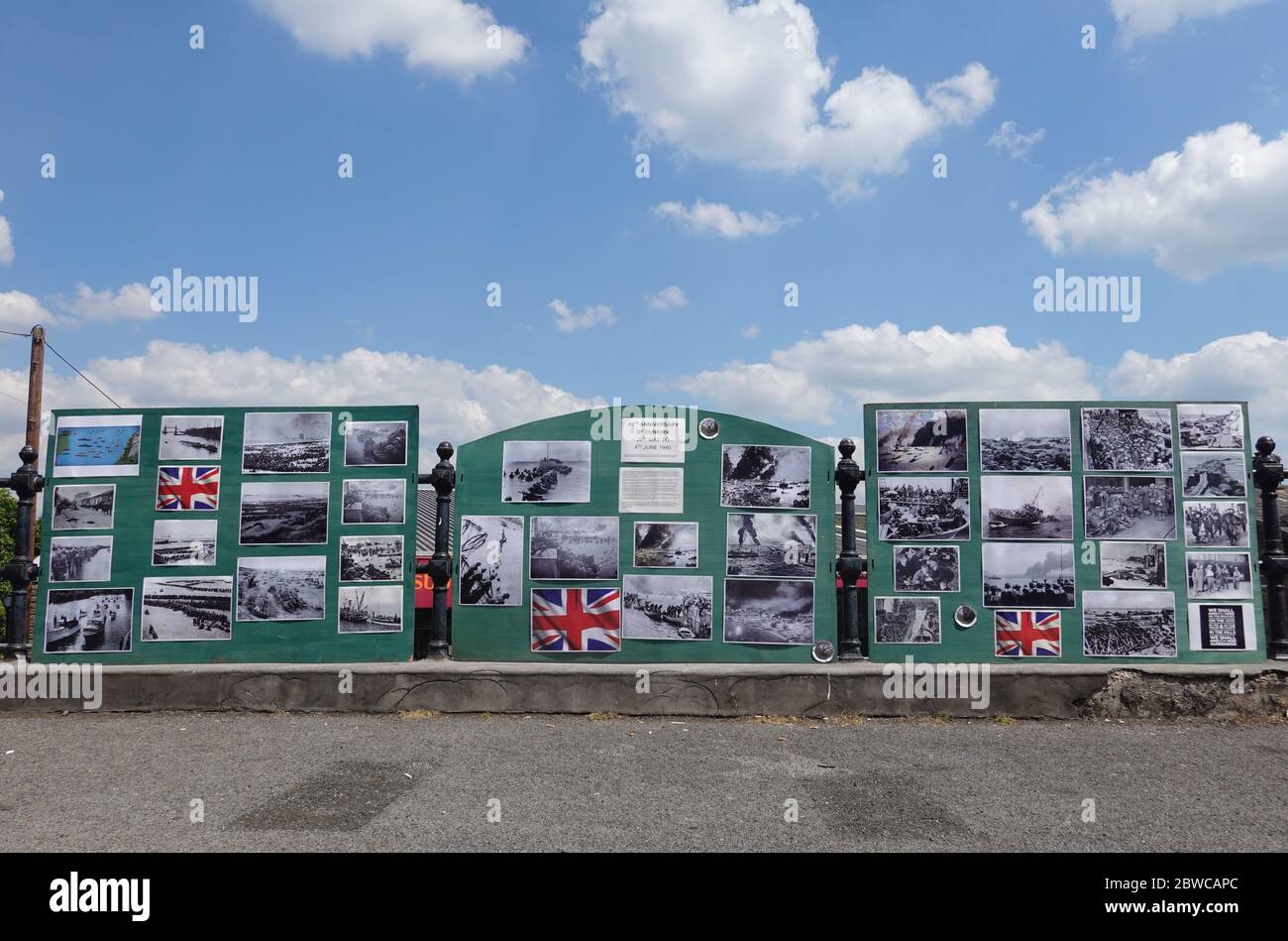 Pictorial memorial to Dunkirk in New Mills, Derbyshire Stock Photo - Alamy