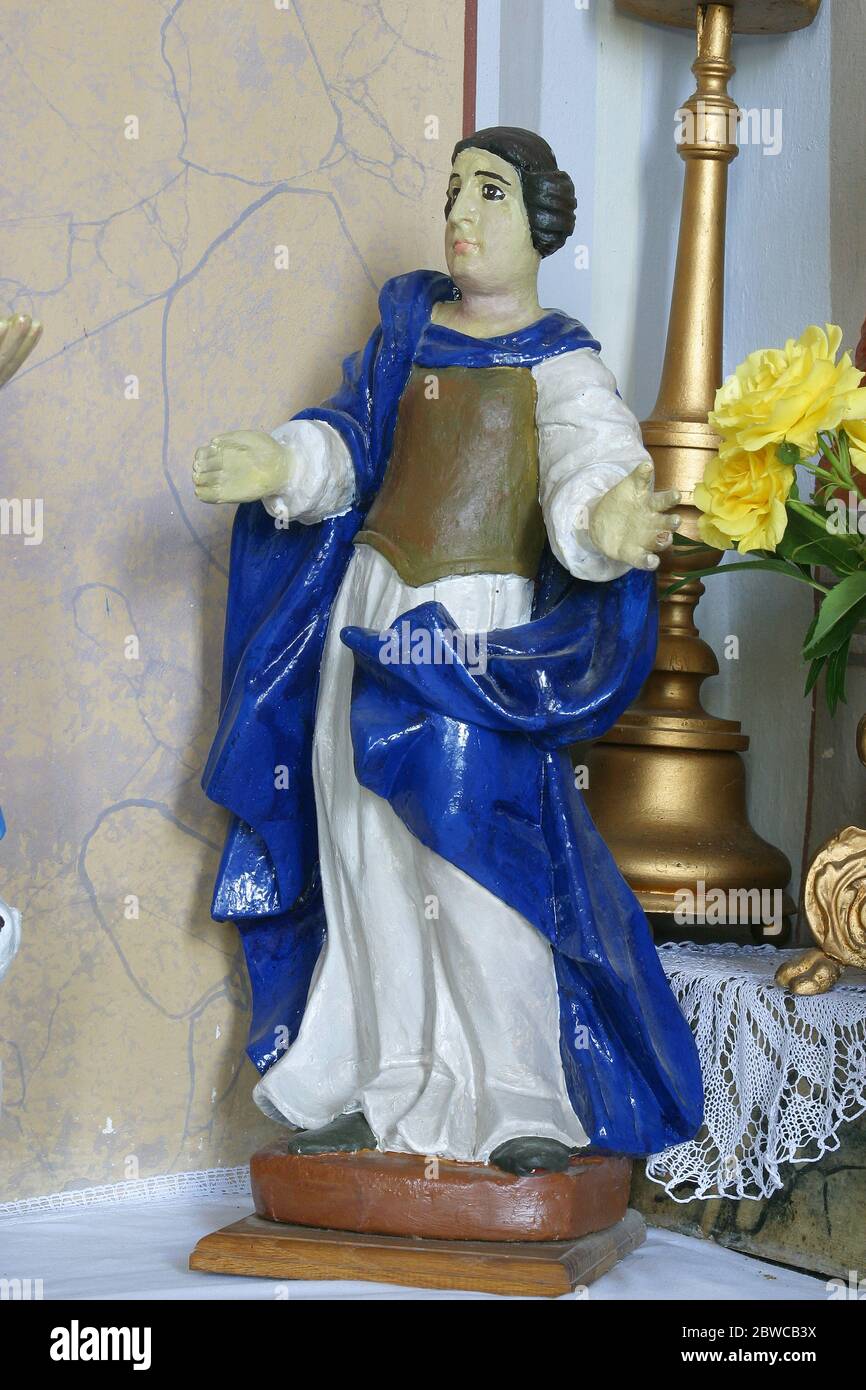Statue of the saint on the altar of Saint Vitus in Saint George's ...