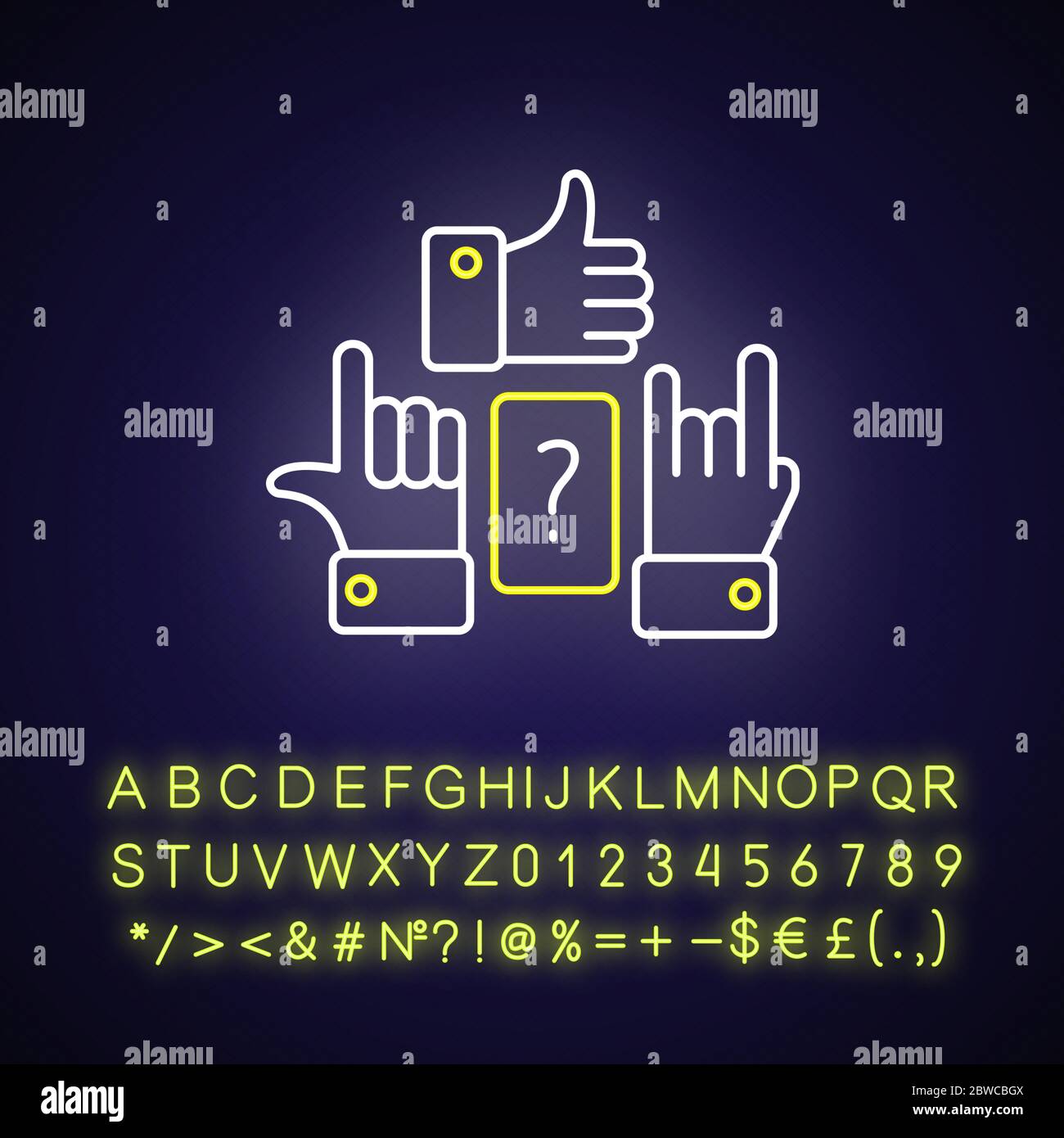 Charades neon light icon Stock Vector Image & Art - Alamy