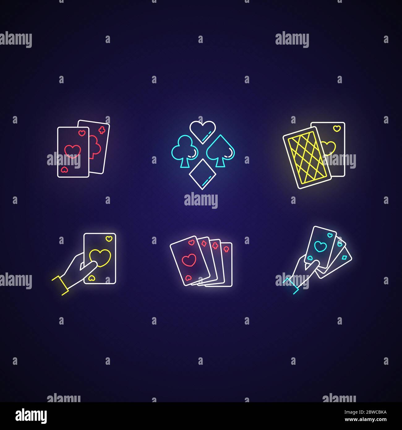 Neon card Stock Vector Images - Alamy