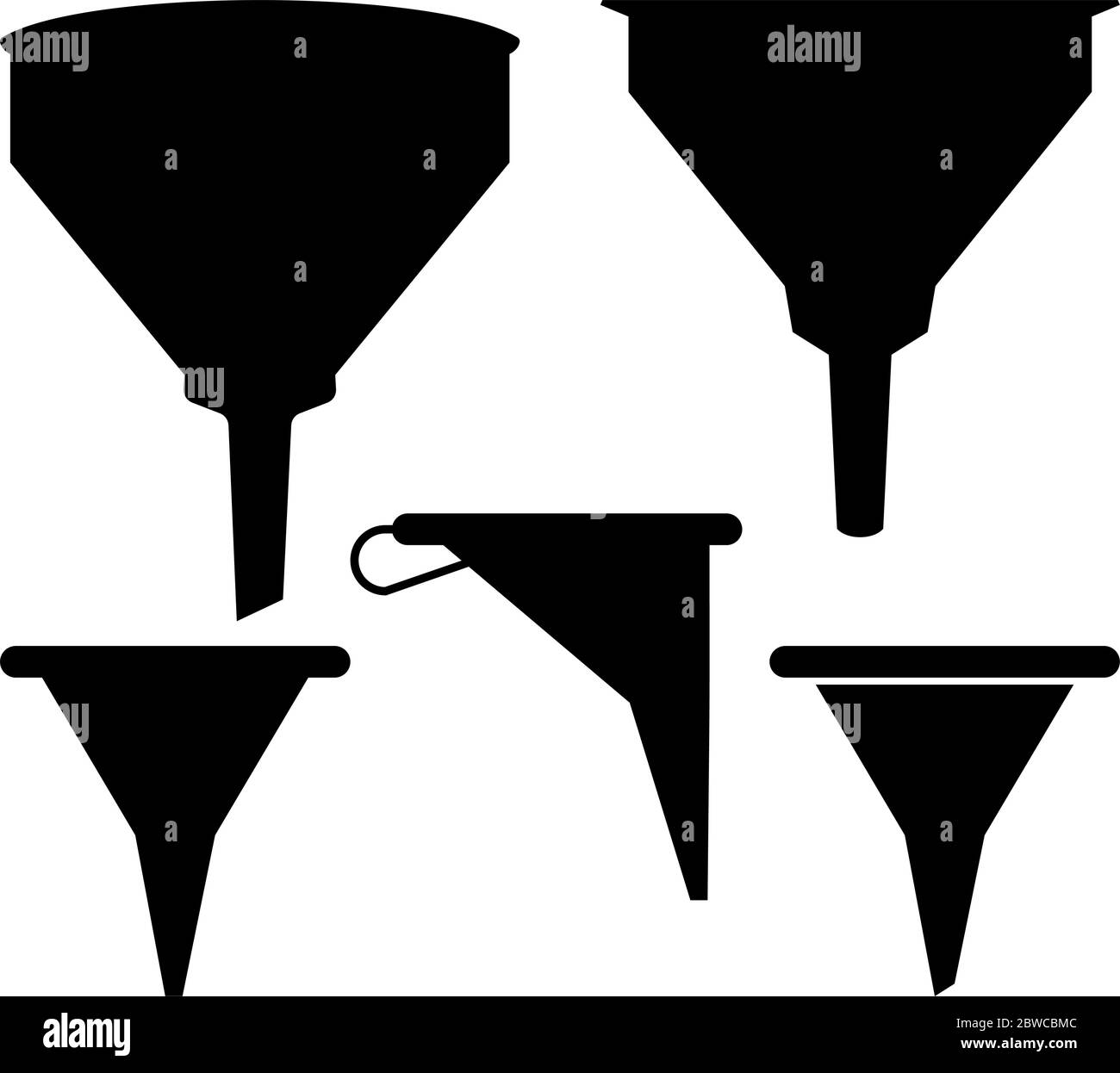 Funnel Icon Set Vector Illustration Stock Vector Image & Art - Alamy