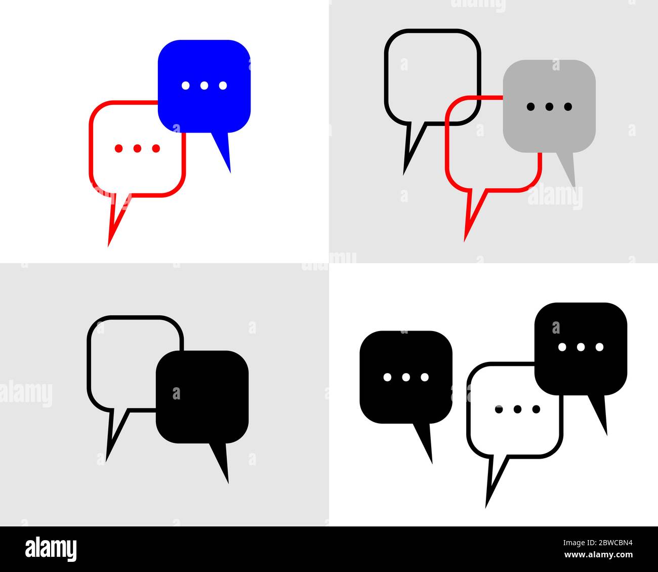 Chat Icon Set Vector Illustration Stock Vector Image & Art - Alamy