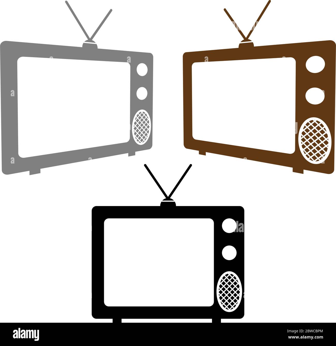 TV Icon Set Vector Illustration Stock Vector Image & Art - Alamy