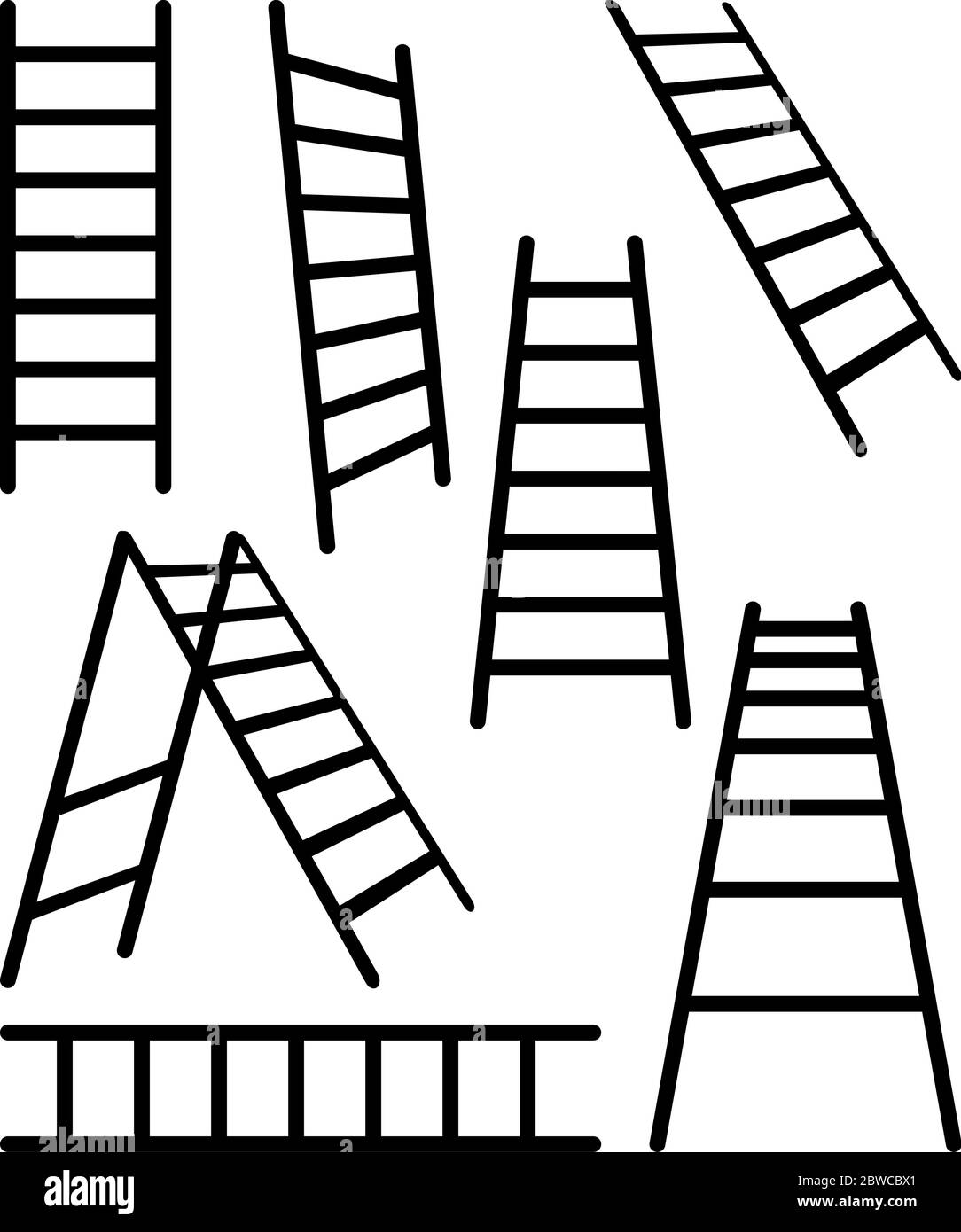 Ladder of success vector vectors Black and White Stock Photos & Images ...