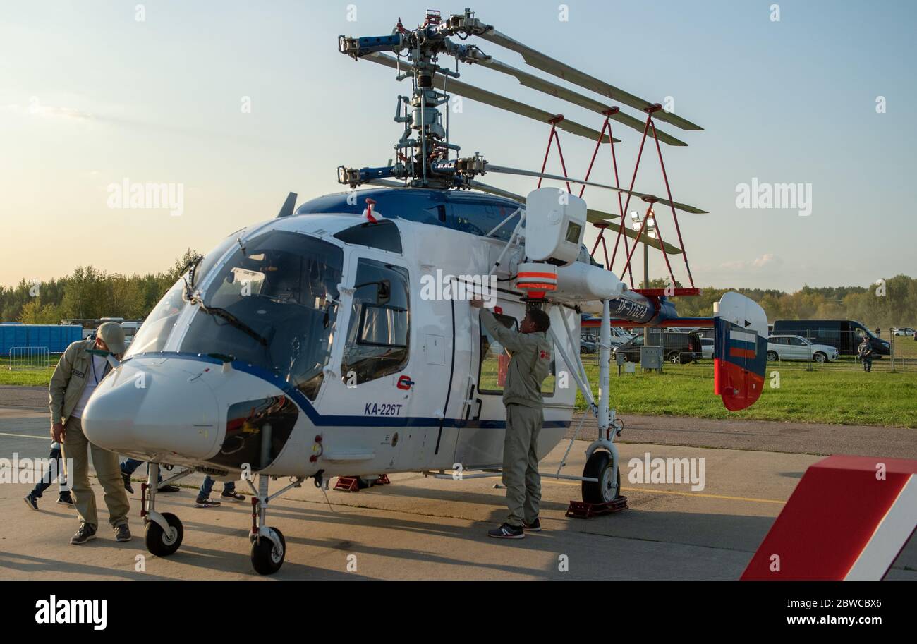 August 30, 2019. Zhukovsky, Russia. Russian multi-purpose helicopter ...