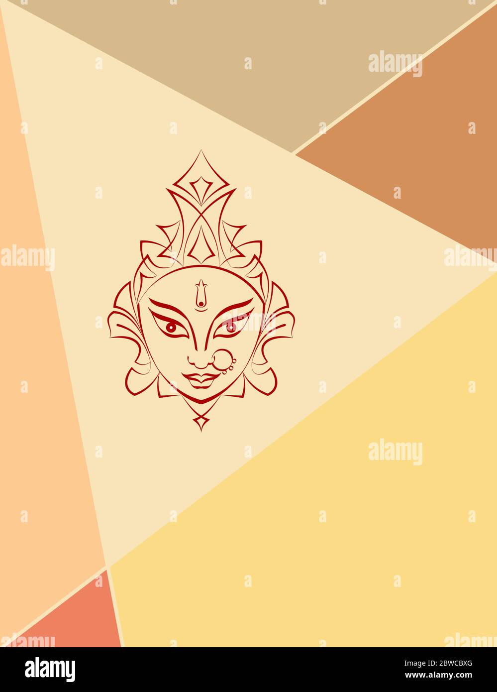 Durga Goddess of Power Vector Illustration Stock Vector Image & Art - Alamy