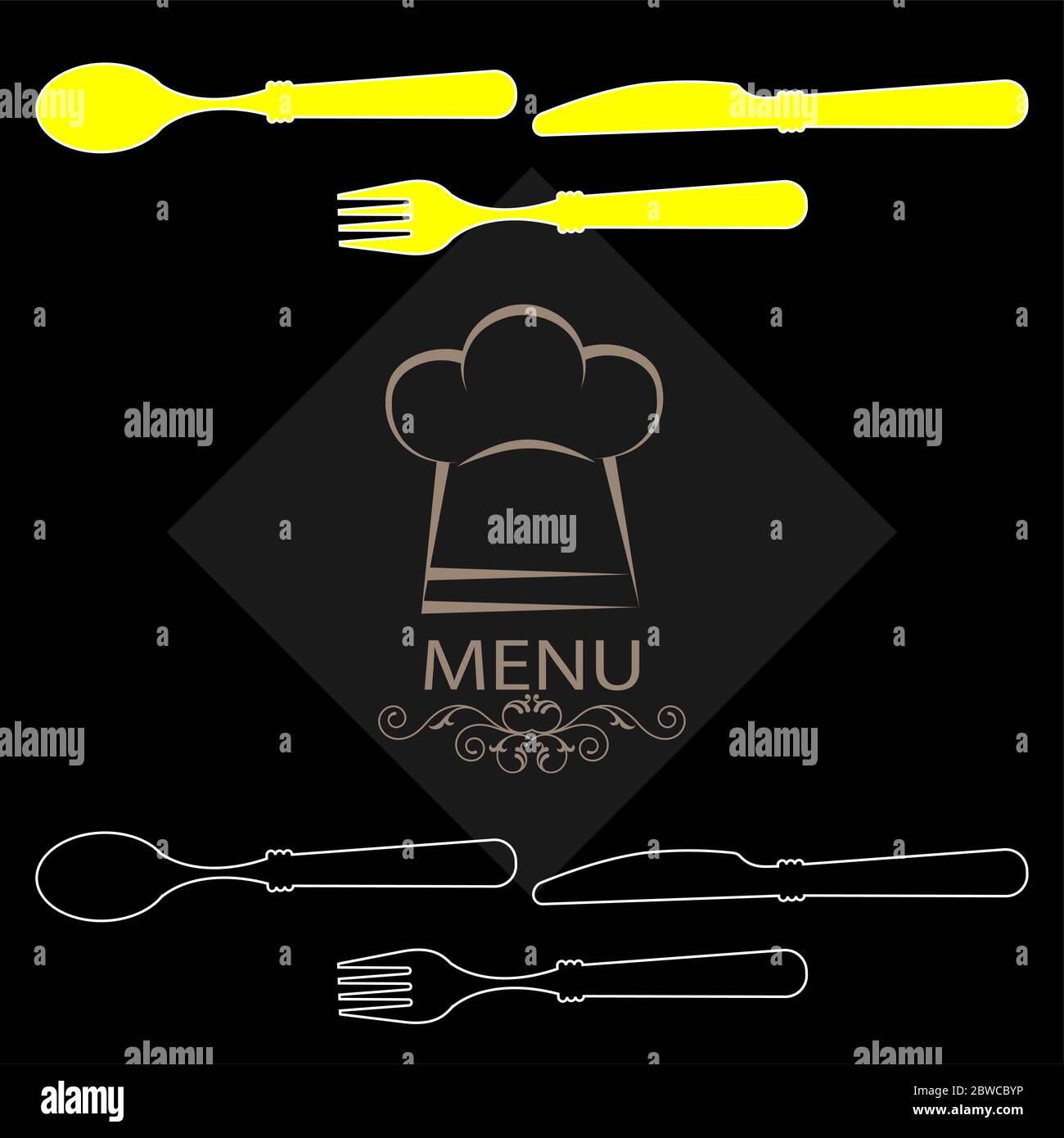 Menu Card Design Template Vector Illustration Stock Vector Image & Art ...