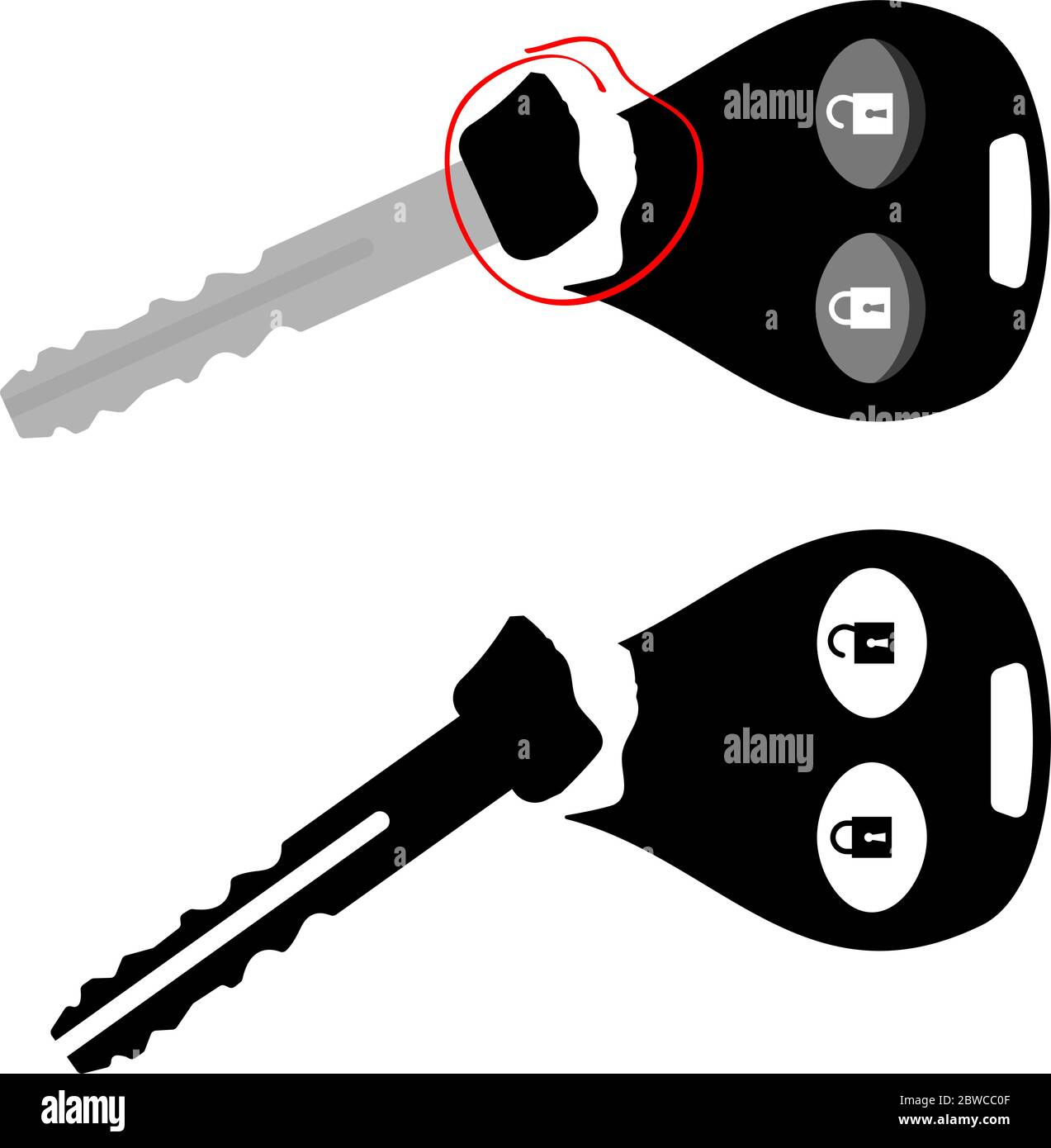 Open door broken lock Stock Vector Images - Alamy