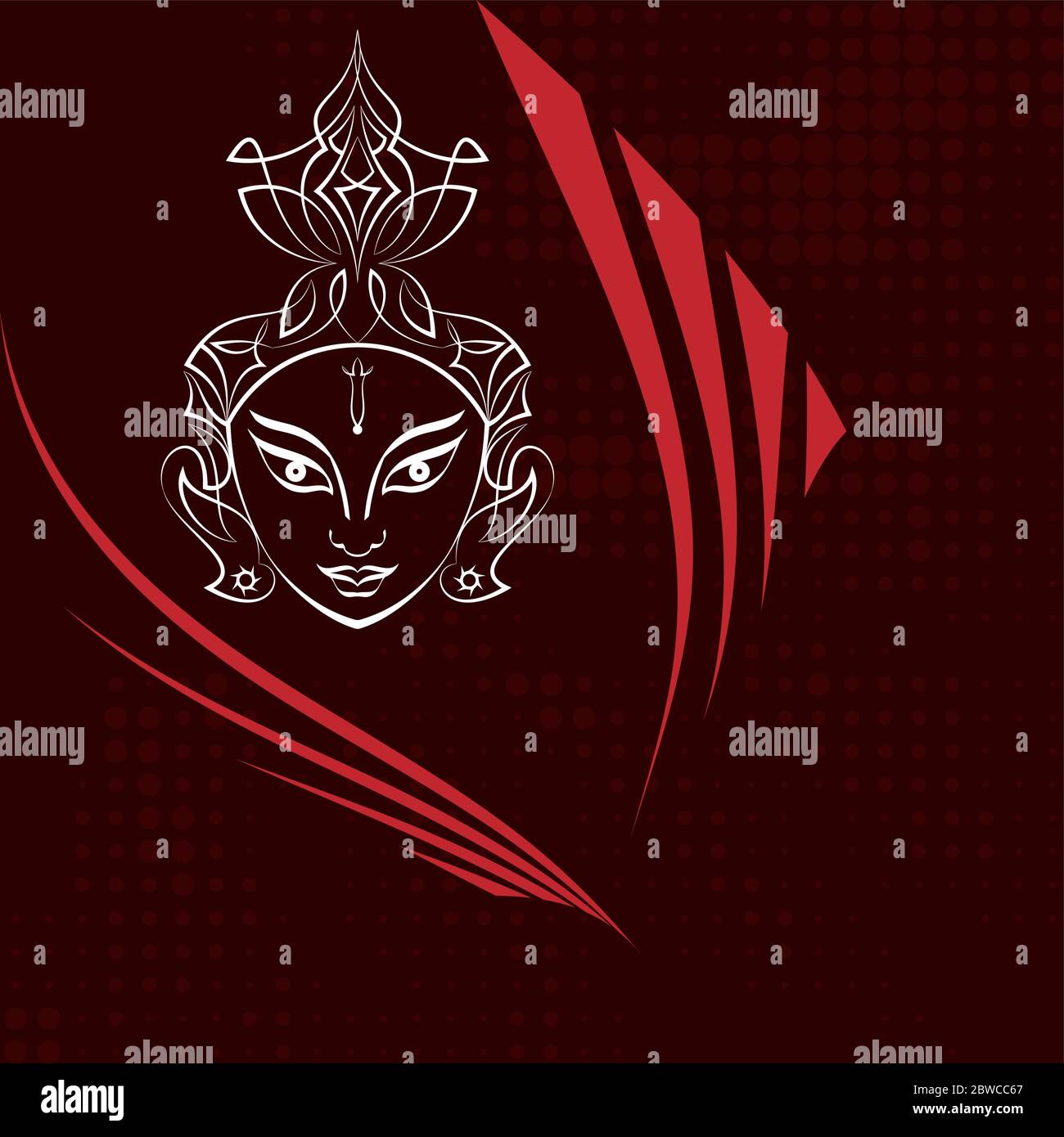 Durga Goddess of Power Vector Illustration Stock Vector Image & Art - Alamy