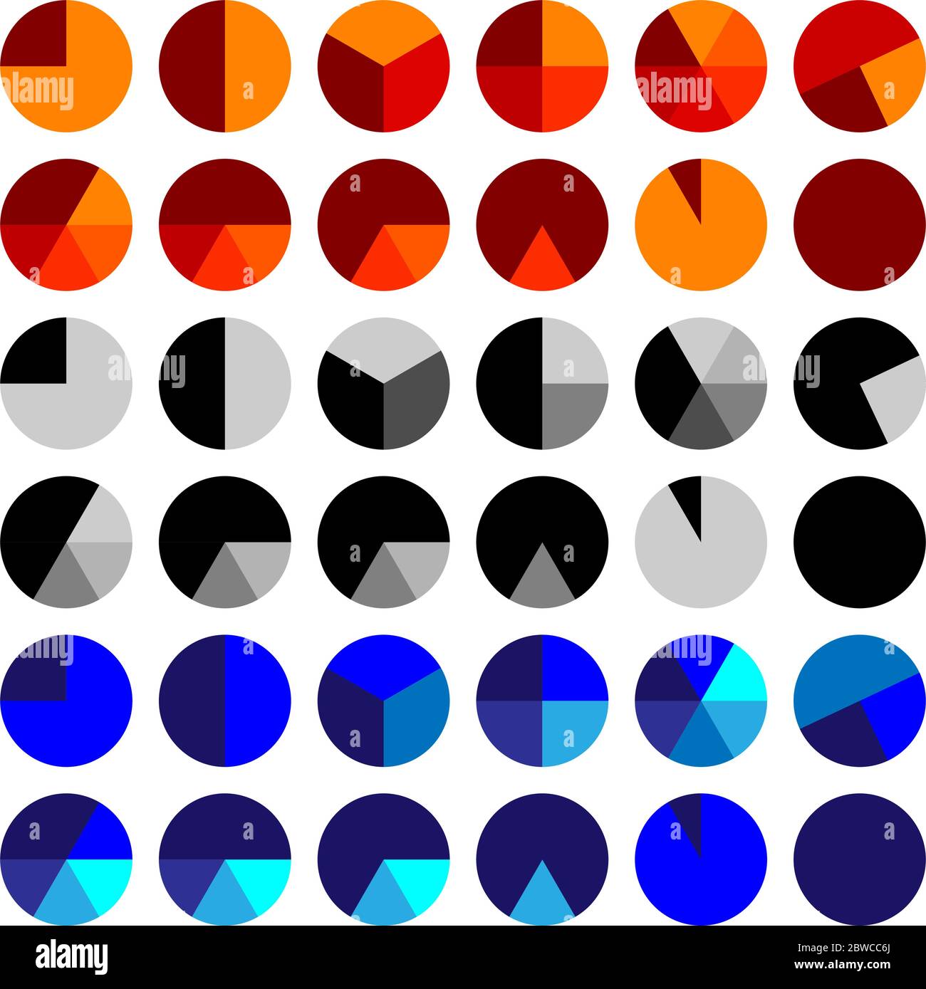 Pie Chart Icon Set Vector Illustration Stock Vector Image & Art - Alamy