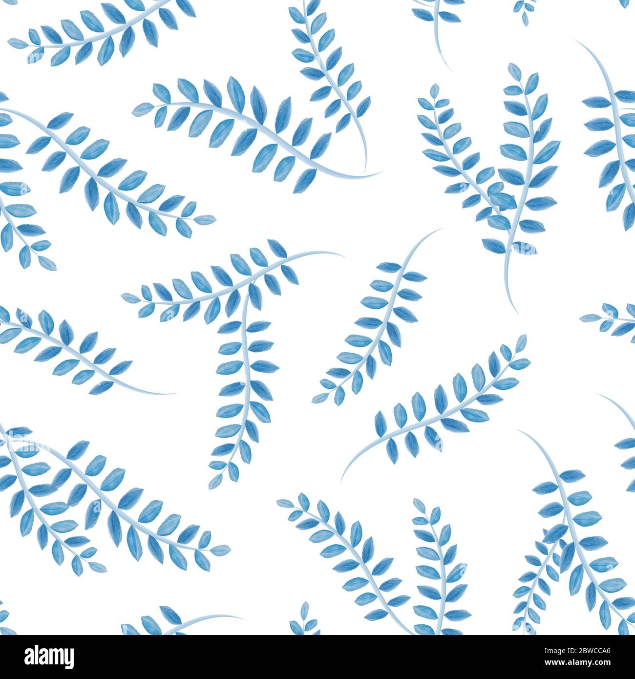 Seamless fern vector pattern hi-res stock photography and images - Alamy
