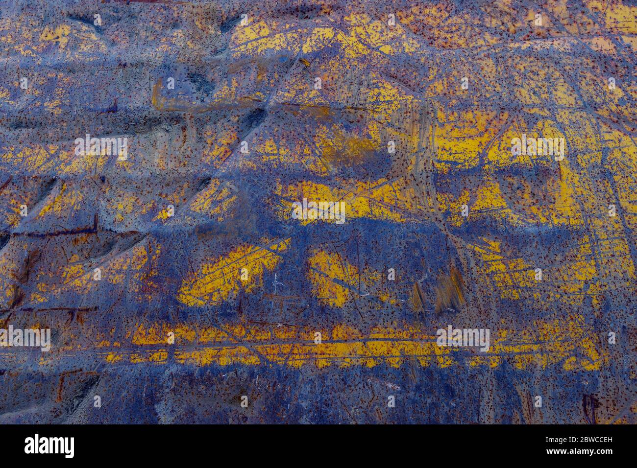 Deep Red Rusty iron or steel texture and surface with heavy distort and ...