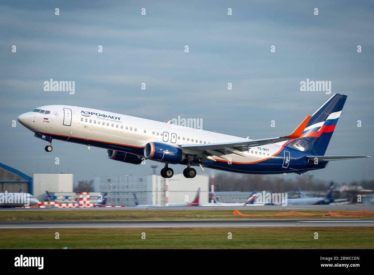 October 29, 2019, Moscow, Russia. Plane Boeing 737-800 Aeroflot ...