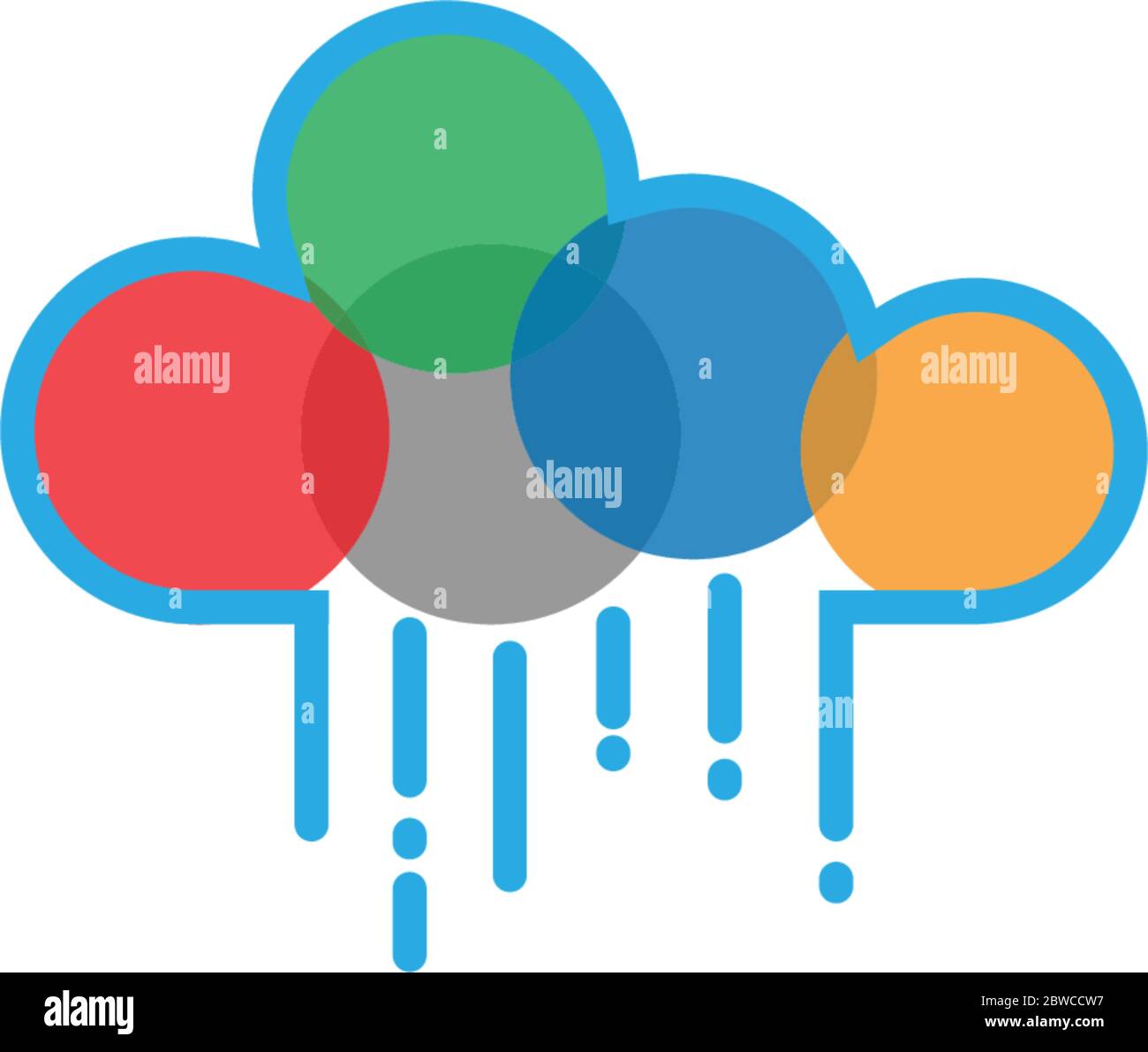 Rainy cloud logo icon concept illustration Stock Vector Image & Art - Alamy