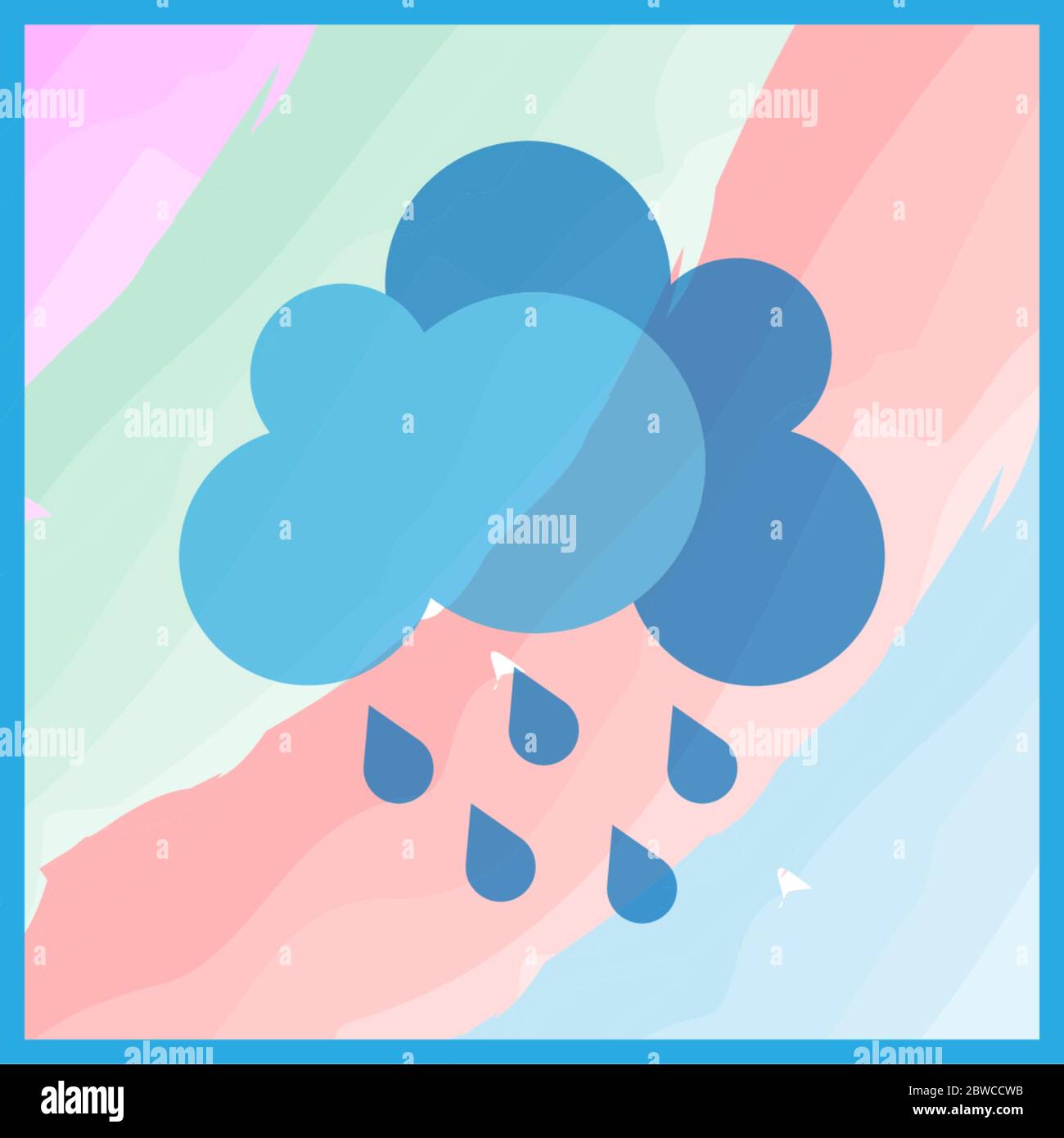 Rainy cloud logo icon concept illustration Stock Vector Image & Art - Alamy