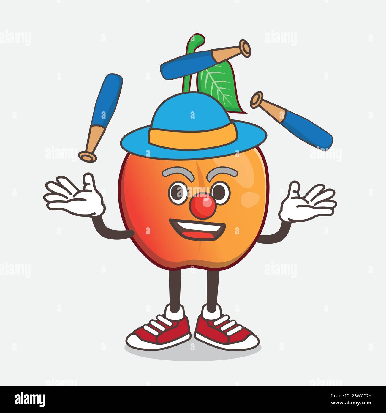 An illustration of Royal Ann Cherry cartoon mascot character play ...