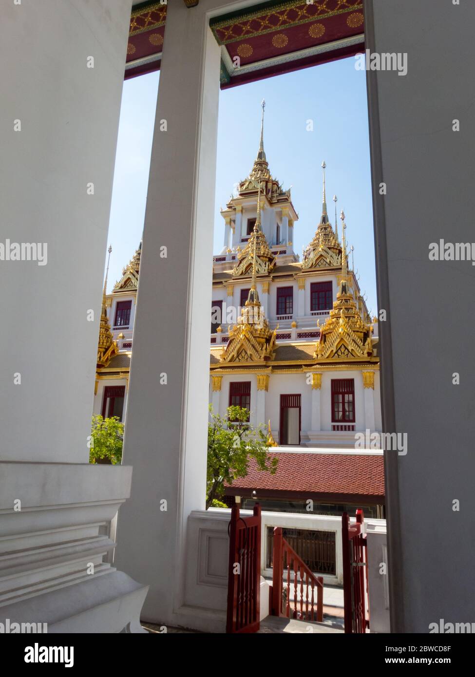 Loha Prasat Wat Ratchanatda temple in ฺBangkok Thailand Stock Photo - Alamy