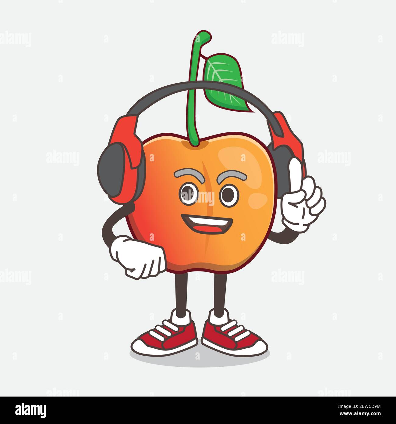 An illustration of Royal Ann Cherry cartoon mascot character speaking ...