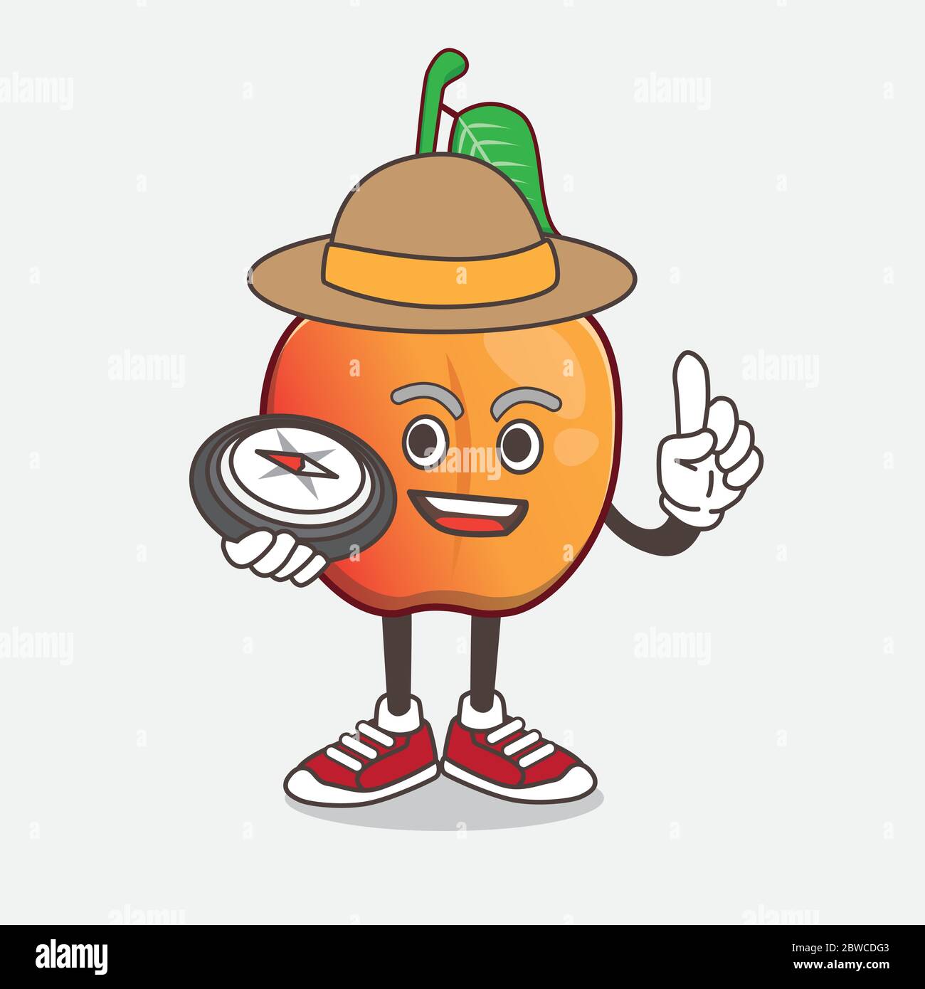 An illustration of Royal Ann Cherry cartoon mascot character having a ...