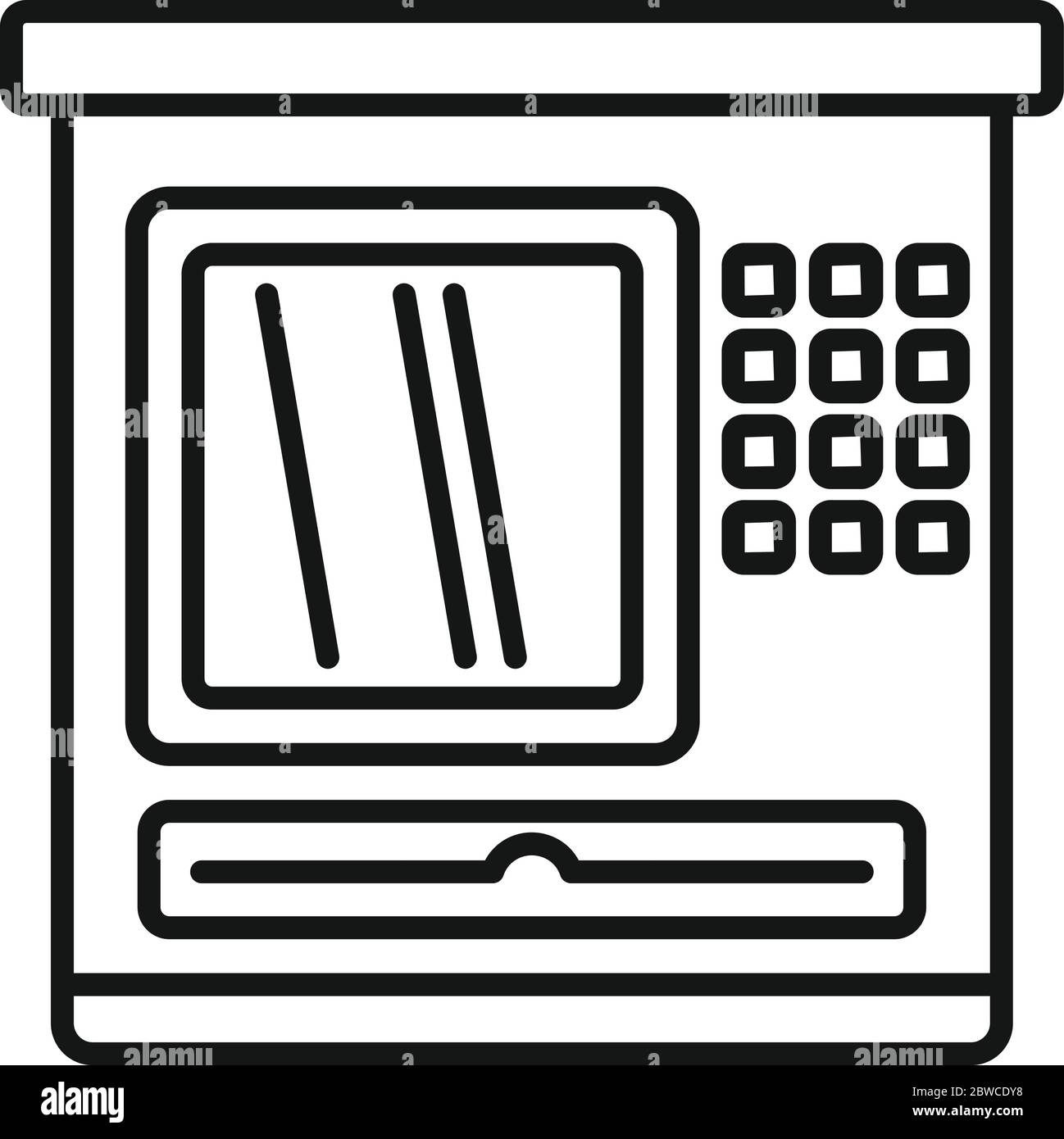 Atm service icon. Outline atm service vector icon for web design ...