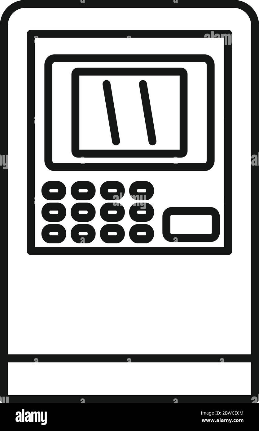 Customer atm icon. Outline customer atm vector icon for web design ...