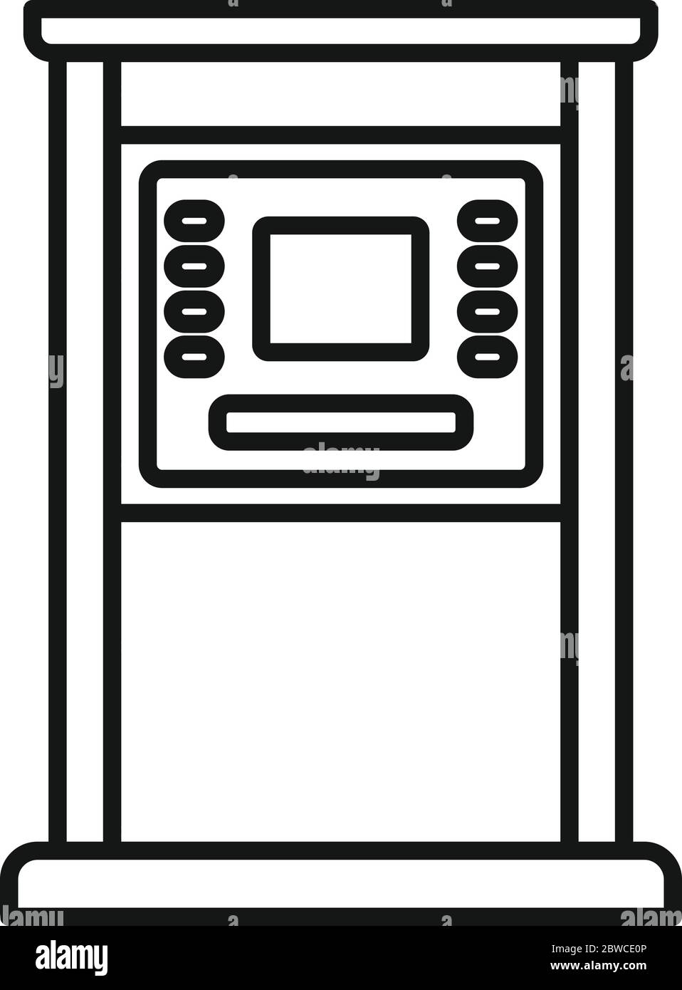 Atm monitor screen icon. Outline atm monitor screen vector icon for web ...