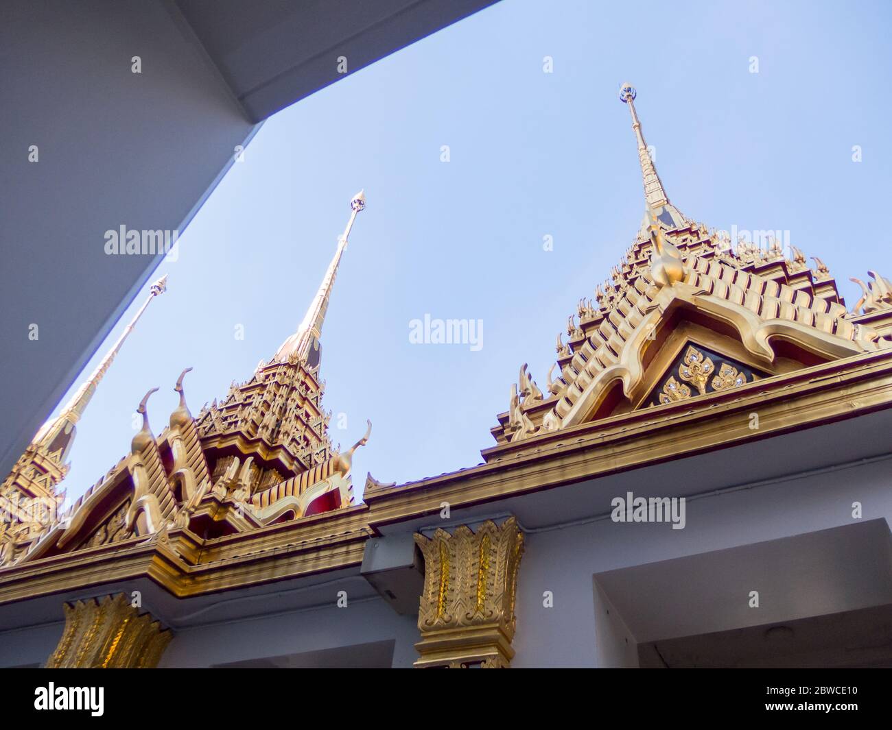 Loha Prasat Wat Ratchanatda temple in ฺBangkok Thailand Stock Photo - Alamy