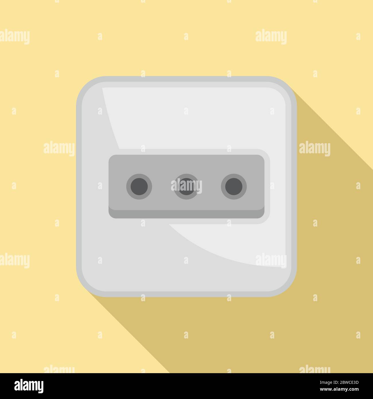 Power socket icon. Flat illustration of power socket vector icon for ...