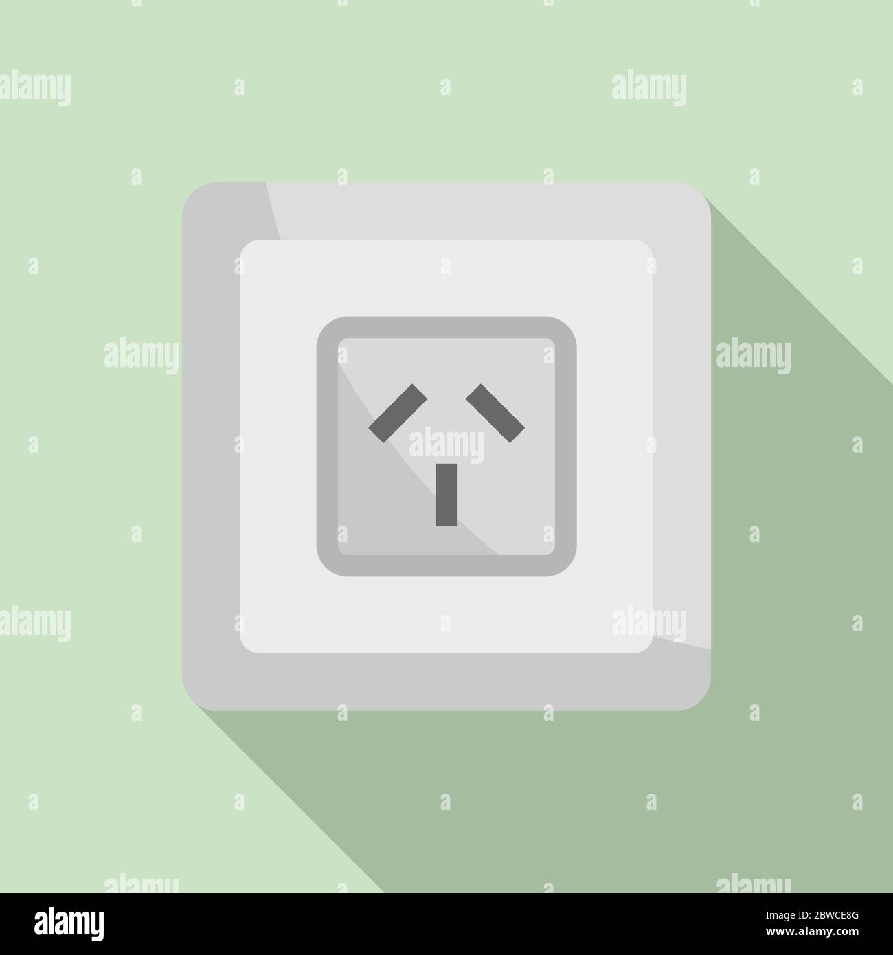Type I power socket icon. Flat illustration of type I power socket ...