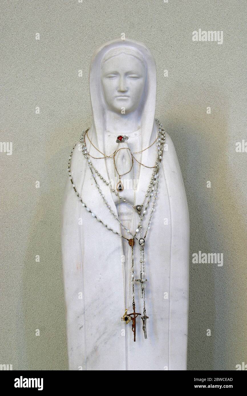 Virgin Mary statue in the parish church of Saint Quirinus in Sisak ...