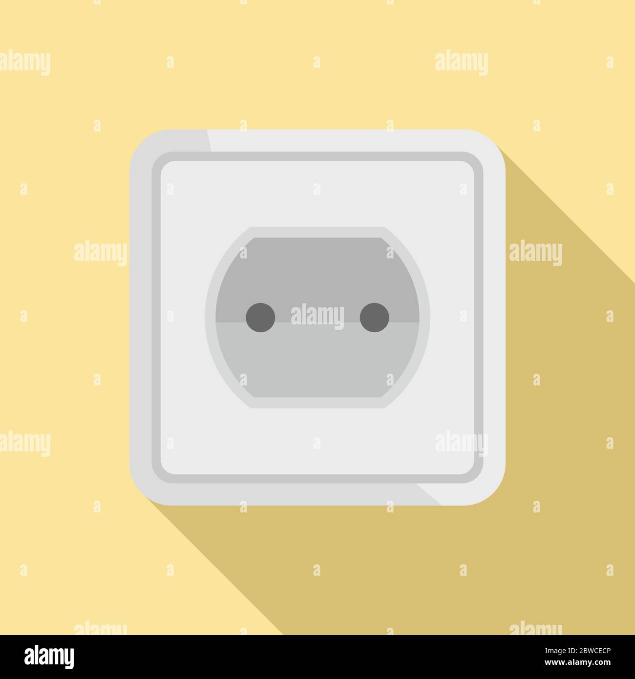 Tech power socket icon. Flat illustration of tech power socket vector ...