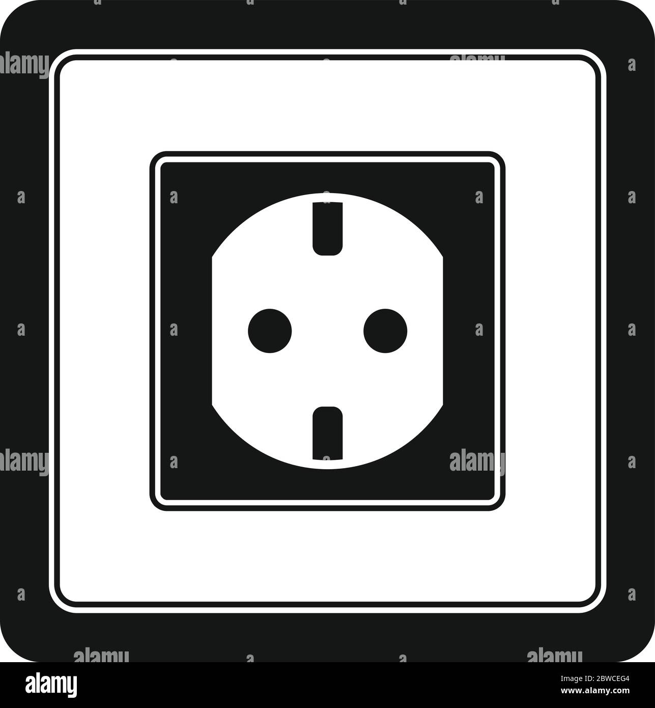 Type f power socket icon. Simple illustration of type f power socket ...